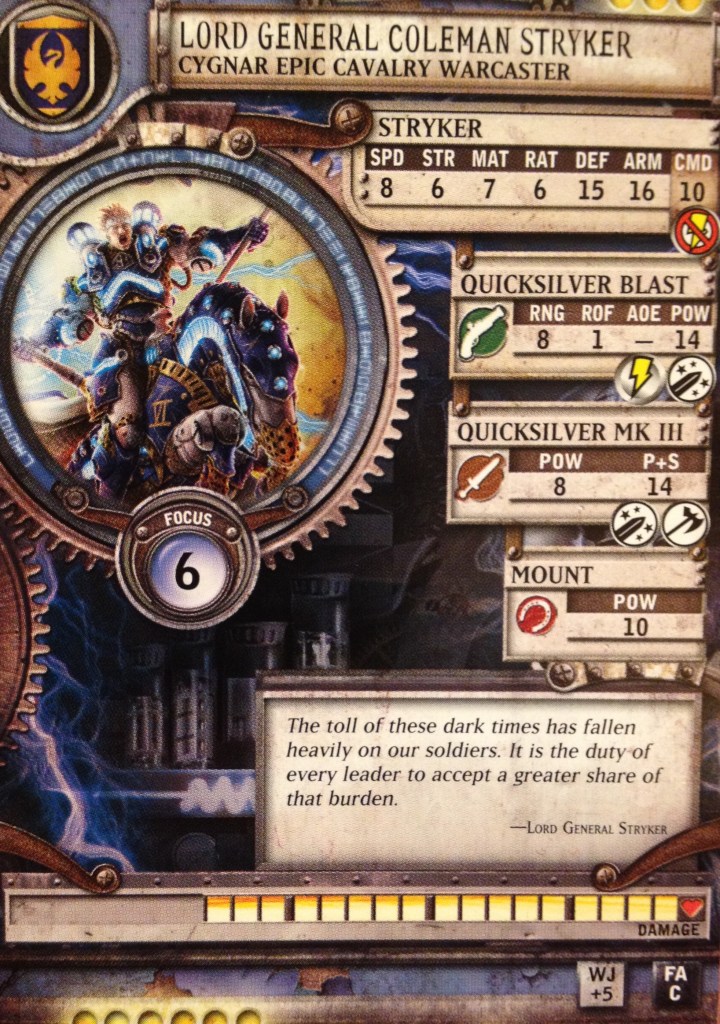 Spoilers: Lord General Coleman Stryker | Cygnar Strong